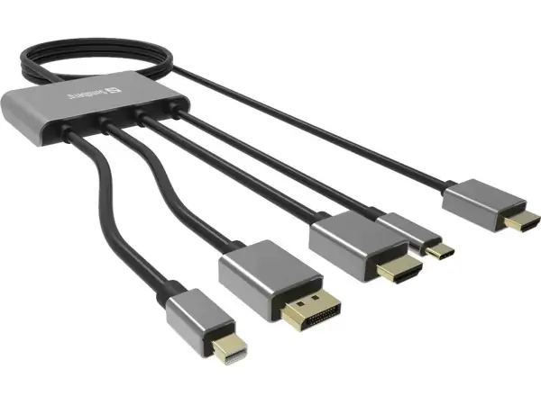 KABL-DISPLAY HUB SANDBERG ALL-IN-ONE USB C/DP/M DP/HDMI – HDMI 2M 509-21