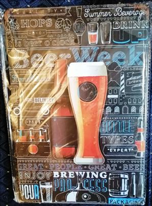 Drvena reklama za pivo - enjoy brewing 30x20 cm