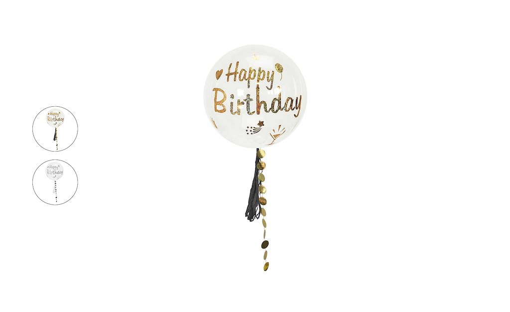 Balon Happy Birthday 18cm više vrsta