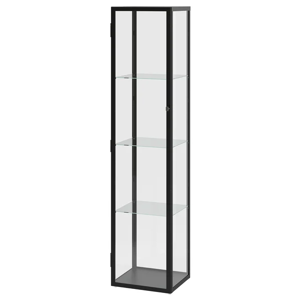 Vitrina, crna, 35x32x151 cm