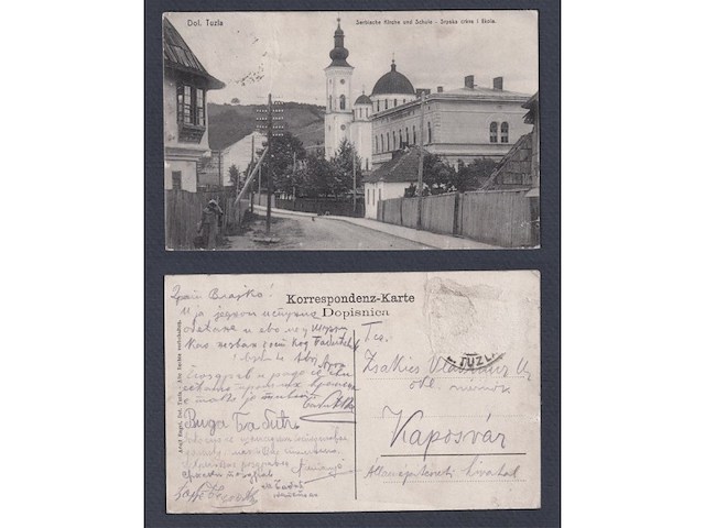 Dol Tuzla 1910 Srpska škola i crkva