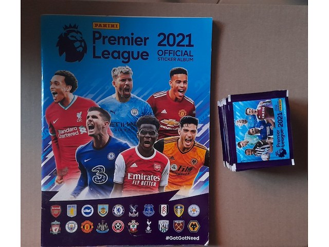 Premier League 2021. -  Album + 100 kesica - Panini