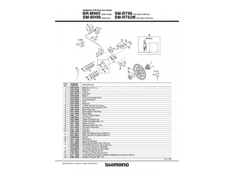 PODLOŠKA SHIMANO BRM965 Y8CL14000 SHIMANO