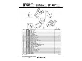 ZAVRTANJ SHIMANO BRM755 A M6X165 Y8B298030 SHIMANO