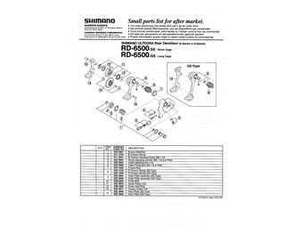 ZAVRTANJ ZA MENJAČ ZADNJI SHIMANO RD6500 Y53Z98010 SHIMANO