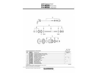 KONUS SHIMANO FHM590 LEFT LOCK NUT UNIT Y3SV98020 SHIMANO