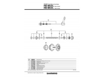 KONUS SHIMANO HBM535 LEFT LOCK NUT UNIT Y2T898030 SHIMANO