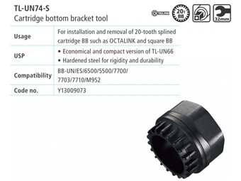 KLJUČ SHIMANO TLUN74S ADAPTER REMOVAL TOOL Y13009073 SHIMANO