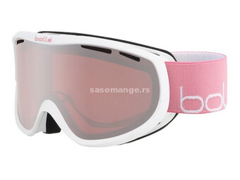 NAOČARE SKI BOLLE SIERRA shiny white &amp; pink - vermillon gun