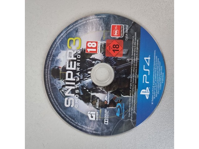 Sniper 3 Ghost Warrior   PS4 samo disk
