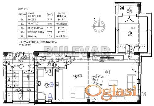 Stan u novogradnji, 53m2, preko puta hotela Tami Residence