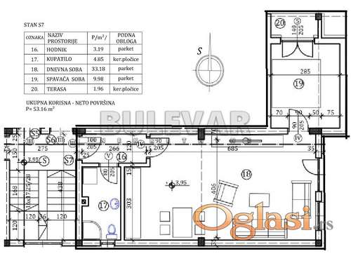 Stan u novogradnji, 53m2, preko puta hotela Tami Residence