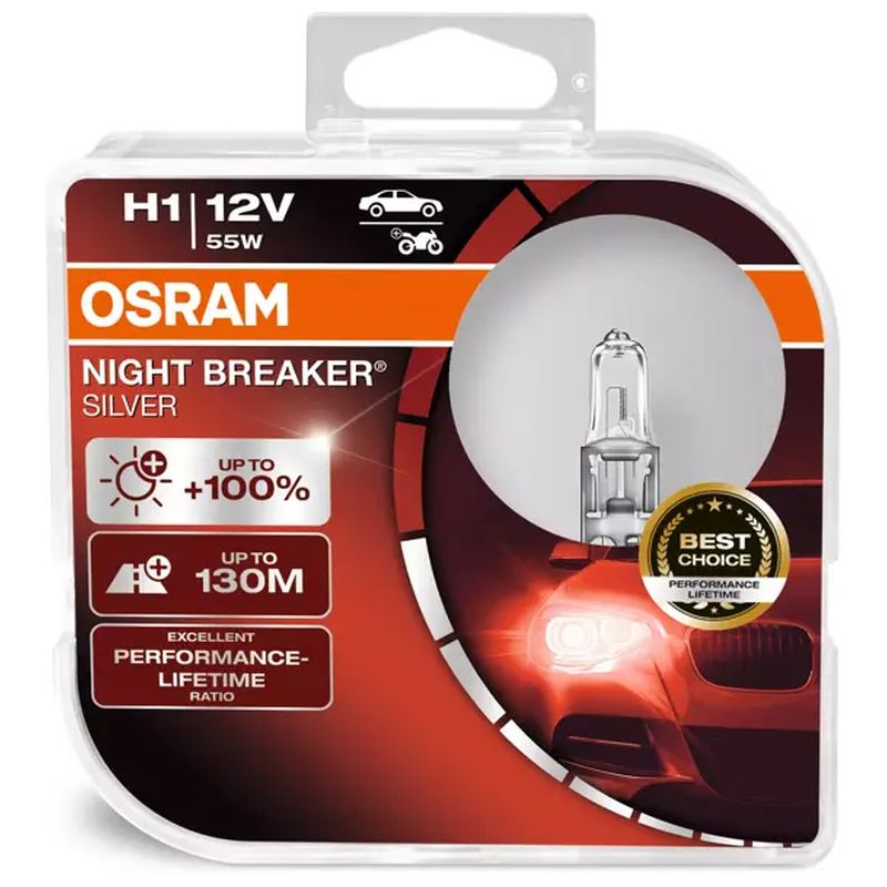 Sijalica H1 +100% Osram Night Breaker silver - par