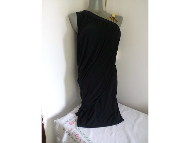 Jane Norman crna haljina zlatna kopca 34