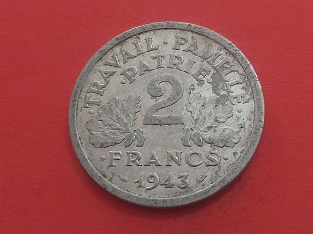 Francuska  - 2 francs 1943 god