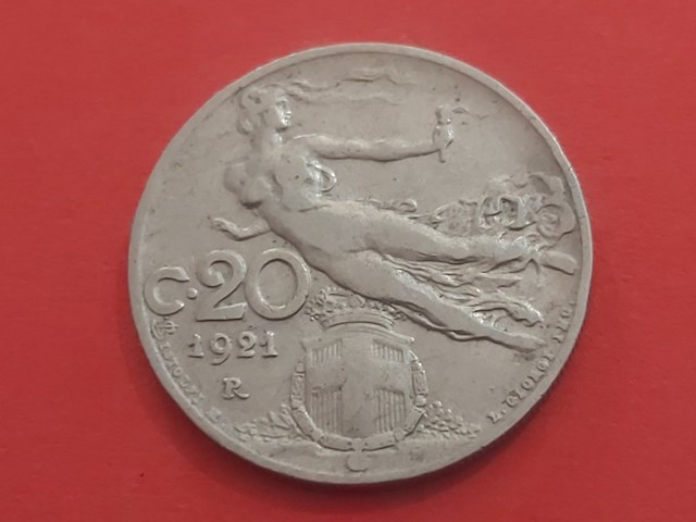 Italija  - 20 cent 1921 god