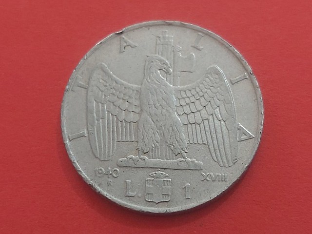 Italija  - 1 lira 1940 god