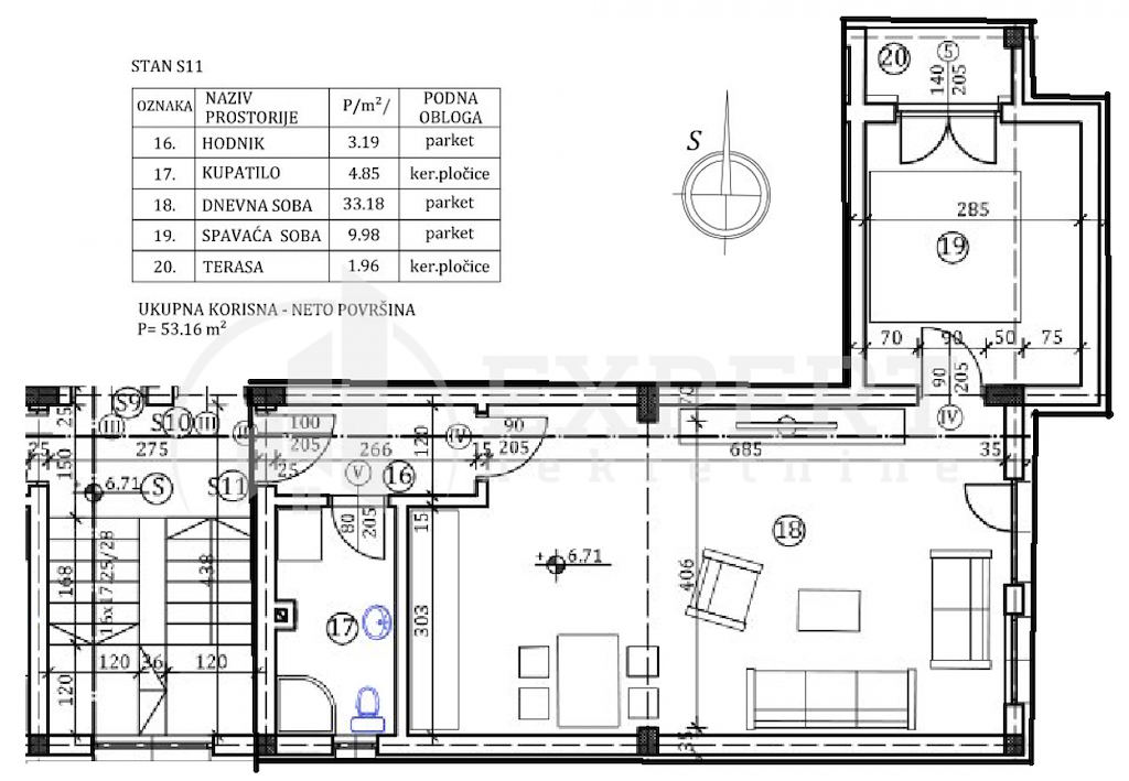 Stan u novogradnji, 53m2, preko puta hotela Tami Residence