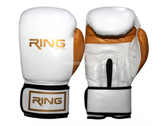 RING rukavice za boks 12 OZ kozne - RS 3211-12 white