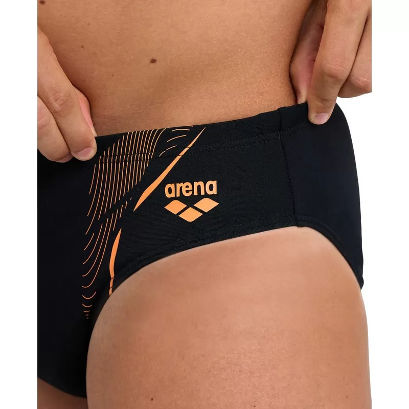 M SWIM BRIEFS GRAPHIC BLACK-NESPOLA MUŠKE KUPAĆE GAĆE