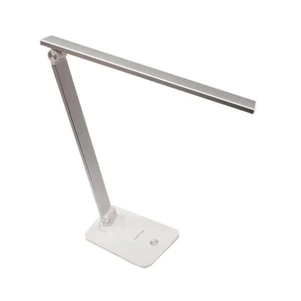 LED Desk Lamp Silver 6,5W (Direct emitting LED lights/Elegant Aluminium/Foldable design)