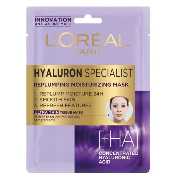 L'Oreal Paris Maska u maramici Hyaluron specialist, 30 ml