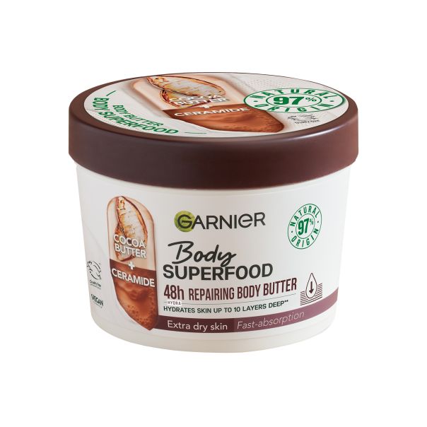 GARNIER Body Superfood Puter za telo kakao, 380 ml