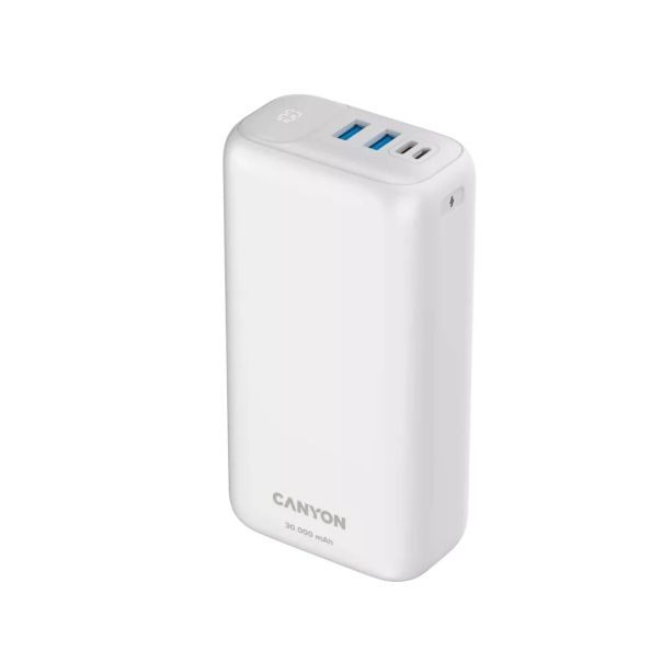 CANYON Power bank PB-301 30000mAh, bela