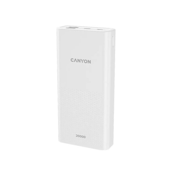 CANYON Power bank PB-2001 20000mAh, bela