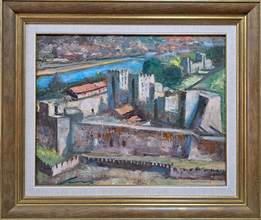 Tvrđava 10, ulje na platnu, Ivan Vanja Milanovic, sa 56×66 cm, bez 40×50 cm, sertifikat, 150 evra