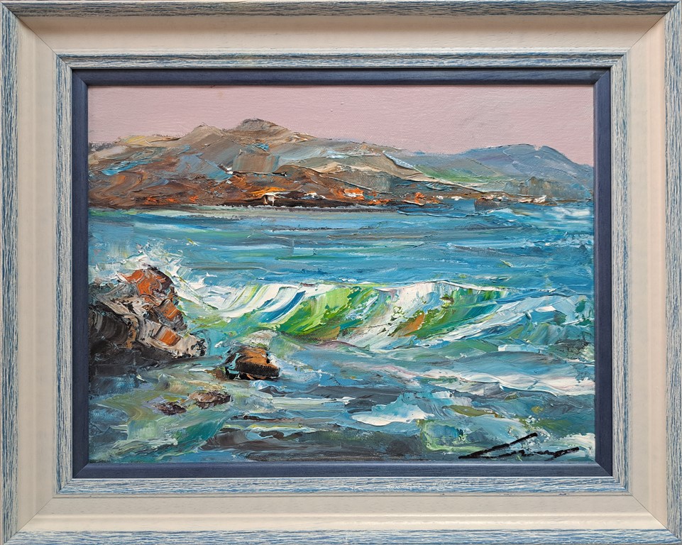 Talasi, ulje na platnu, Ivan Vanja Milanovic, sa 40×50 cm, bez 30×40 cm, sertifikat, 110 evra