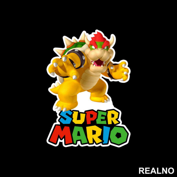 BAUZER I LOGO - SUPER MARIO - NALEPNICA