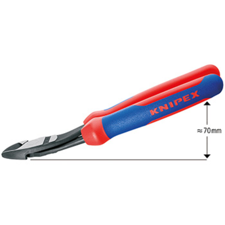 Knipex- Kose sečice ojačane pod uglom od 12° 250mm sa mogućnošću kačenja – 74 22 250 T