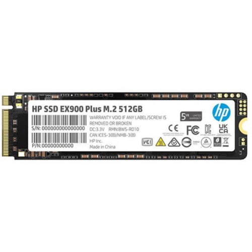 HP 512GB EX900 Plus M.2 2280 PCIe Gen 3x4 NVMe SSD | 35M33AA
