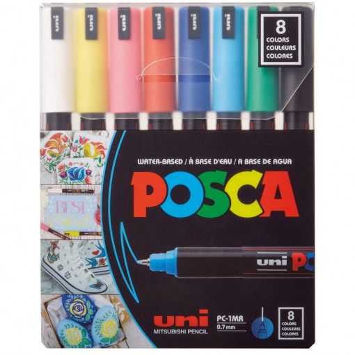 UNI SET PC-1MR POSCA /0.7mm 1/8 OSNOVNE BOJE