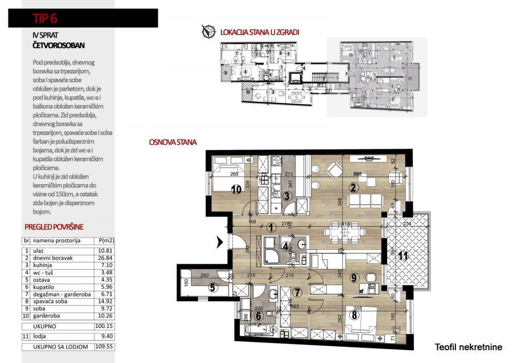 Čelopečka, Četvorosoban stan na prodaju, 110m2, 383.500€