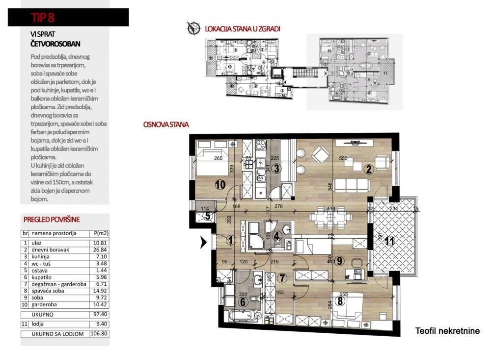 Čelopečka, Četvorosoban stan na prodaju, 107m2, 373.800€