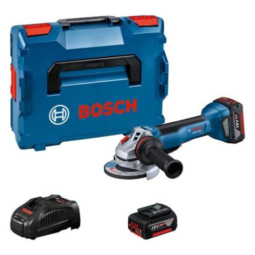 Bosch GWS 18V-10 Akumulatorska ugaona brusilica 115mm L-Boxx, 2x5,0Ah 06019J4101