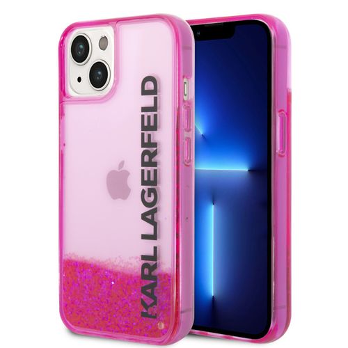 Karl Lagerfeld Futrola za iPhone 14 LIQ. GLITTER ELONG PINK
