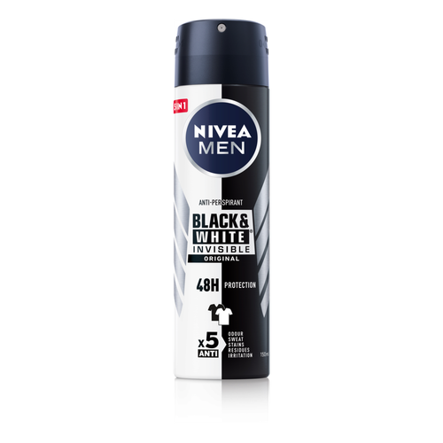 NIVEA Men Black & White Invisible dezodorans u spreju 150ml