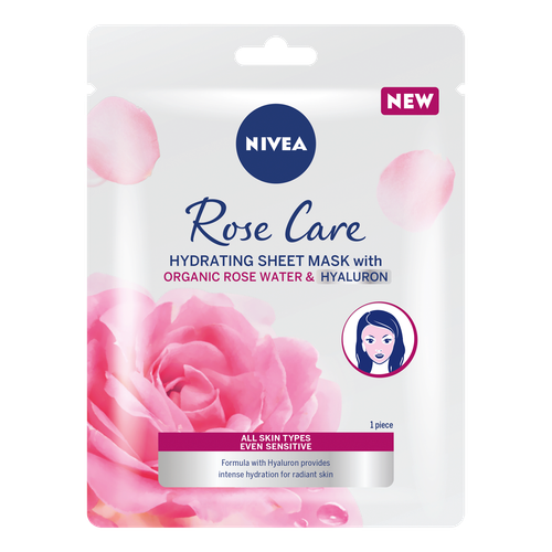 NIVEA Rose Touch maska za lice 1pcs