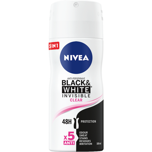 NIVEA Black&White Invisible Clear dezodorans u spreju 100ml