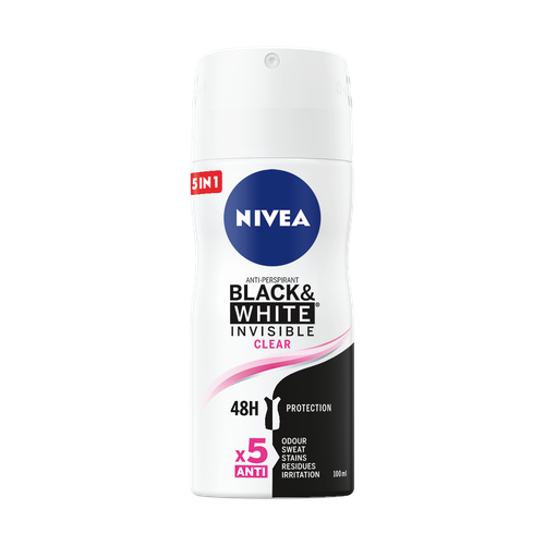 NIVEA Black&White Invisible Clear dezodorans u spreju 100ml