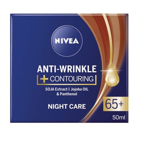 NIVEA Anti-Wrinkle Contouring noćna krema za lice 65+ 50ml