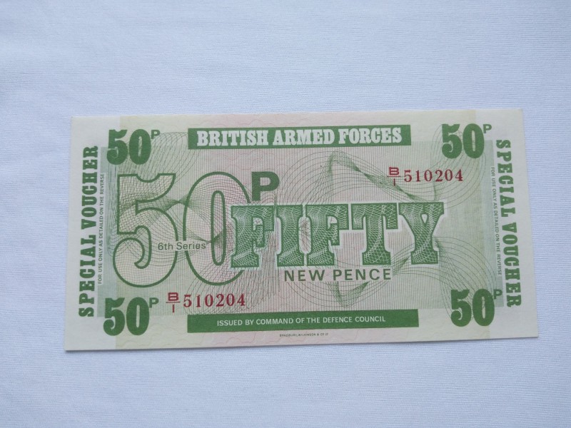 Британска армија 50 нових пенија,1972 год.УНЦ