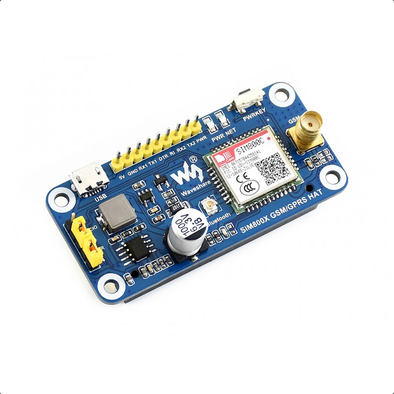 GSM/GPRS/Bluetooth HAT za Raspberry Pi