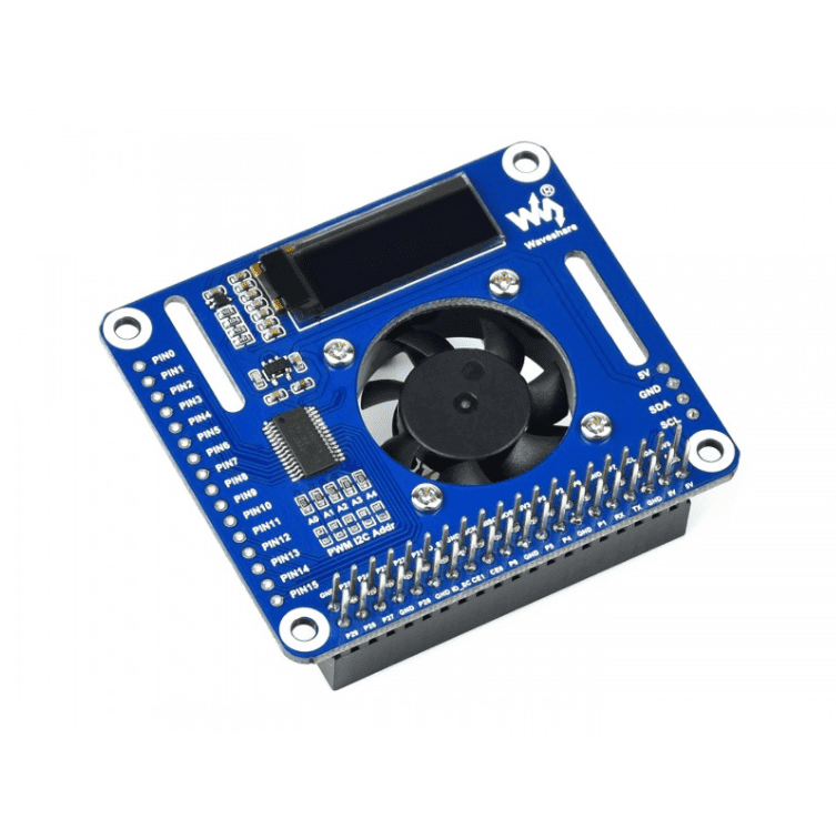 Fan HAT (ventilator) za Raspberry Pi, I2C