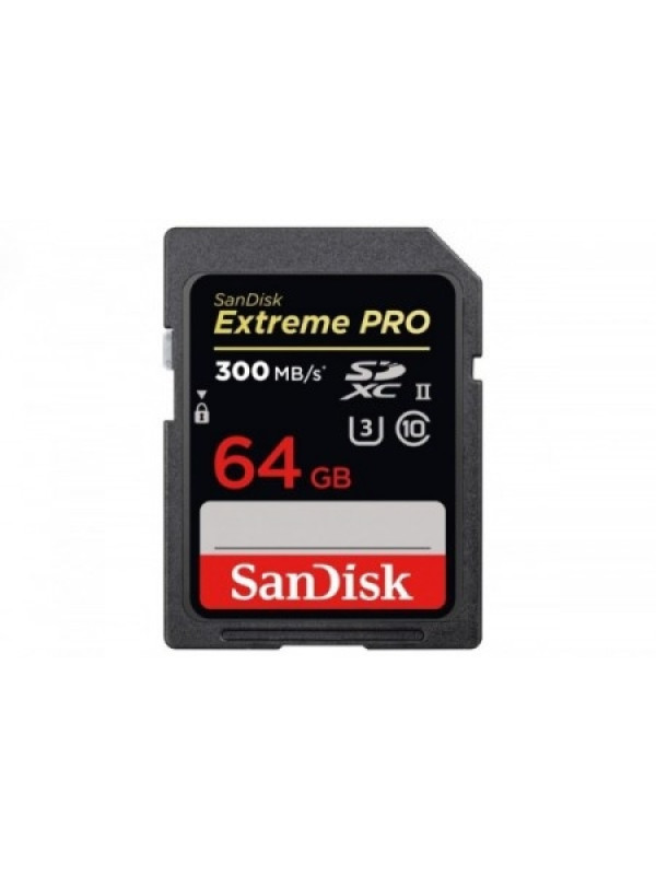 SanDisk Extreme Pro SDHC 64GB - 300MB/s UHS-II