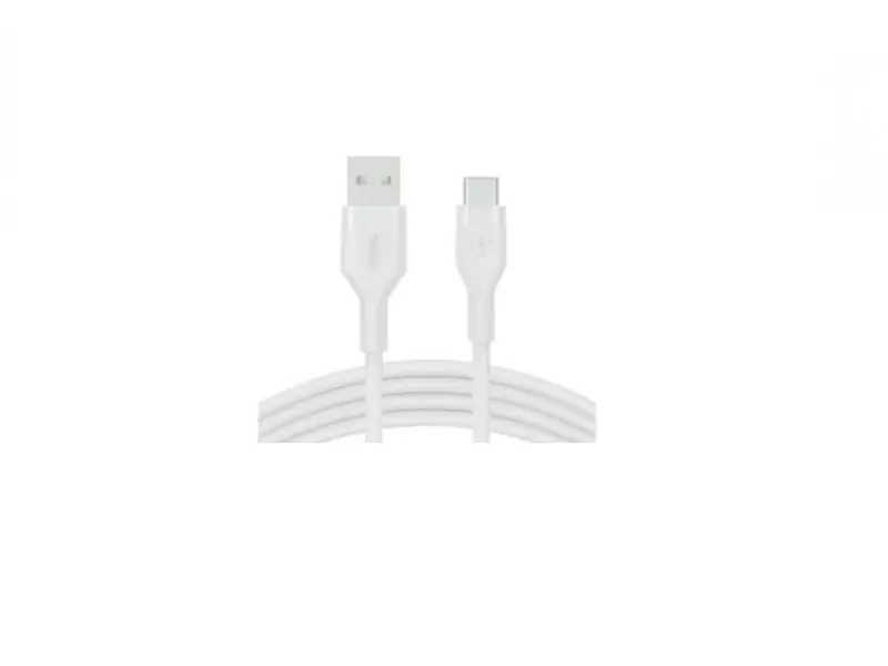 BELKIN BOOST CHARGE SILICONE CABLE USB-A TO USB-C – 1M – WHITE