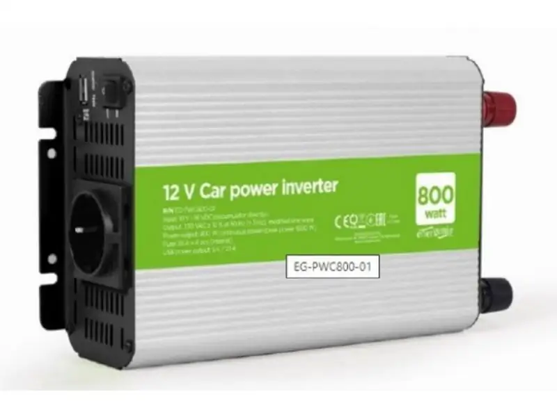 GEMBIRD EG-PWC800-01 12V AUTO INVERTER DC/AC 800W+USB PORT